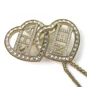 CHANEL | Tops | Chanel Cc Logo Heart Brooch Goldtone 2529c14b | Poshmark